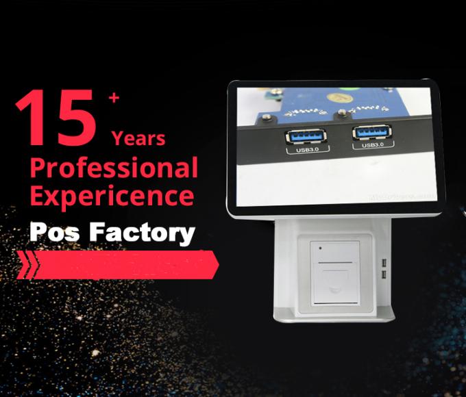 Capacitive Dual Screen Electronic Windows Pos System 15.6 Inch